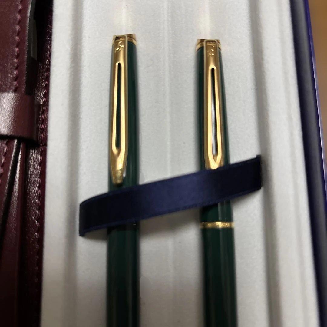 WATERMAN ボールペン しゃーペン2本セット レザーケース付き