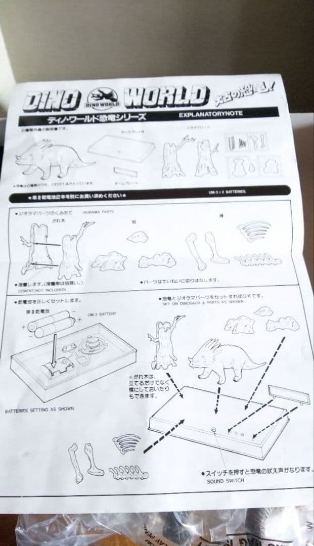 ディノワールド DINOWORLD トリケラトプス 太古の恐竜 ジオラマ