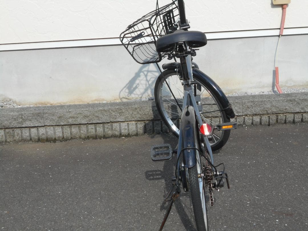 Lifepo 折りたたみ自転車 グレー 前カゴ付き