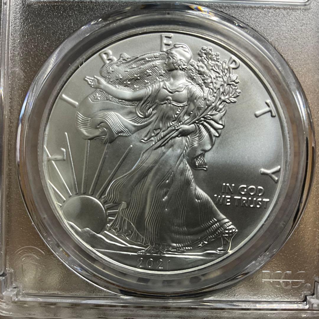 【新品】Silver Eagleイーグル銀貨2021 PCGS MS70 T1