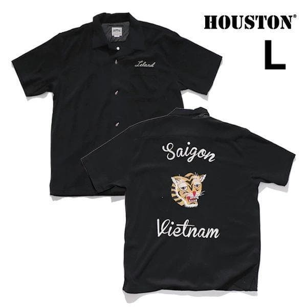 新品タグ付き＊HOUSTON パイルボーリングシャツ ブラック L