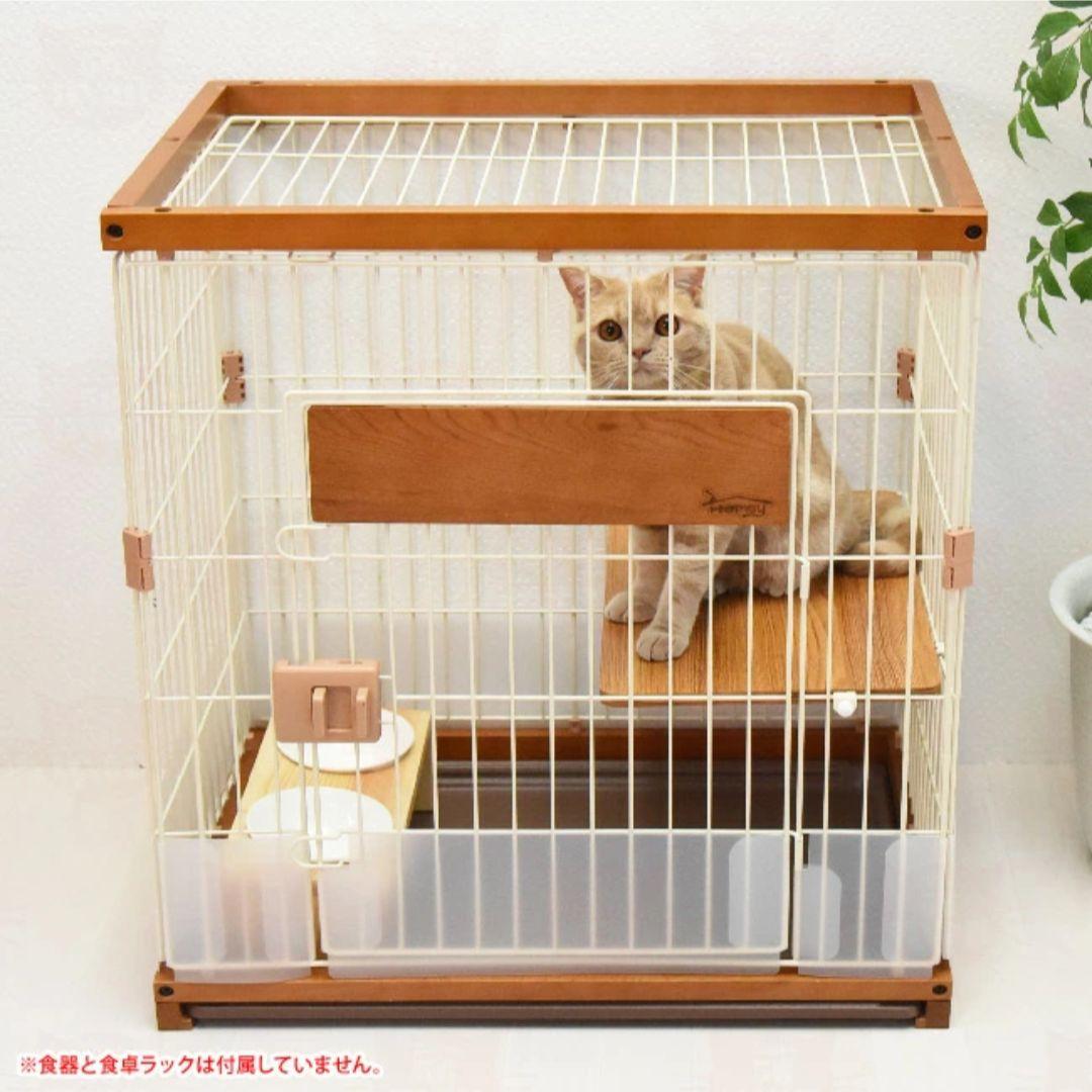 新品✨️y キャットサークル 1段 シングル スライドトレー 猫ケージ