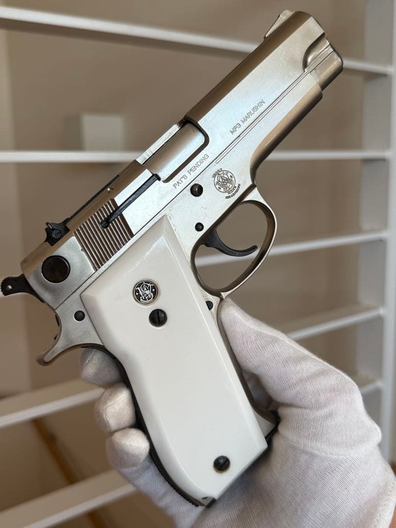 マルシン S&W M39 M39-2 シルバー ホワイトグリップ モデルガン