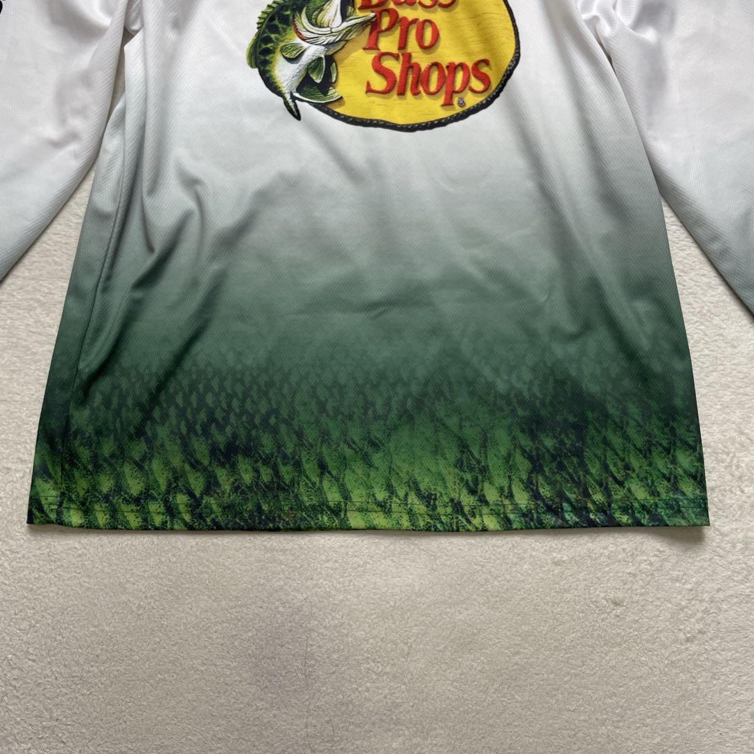 希少　バスプロショップス　フィッシングシャツ　釣り　長袖　ジップ　L〜XL