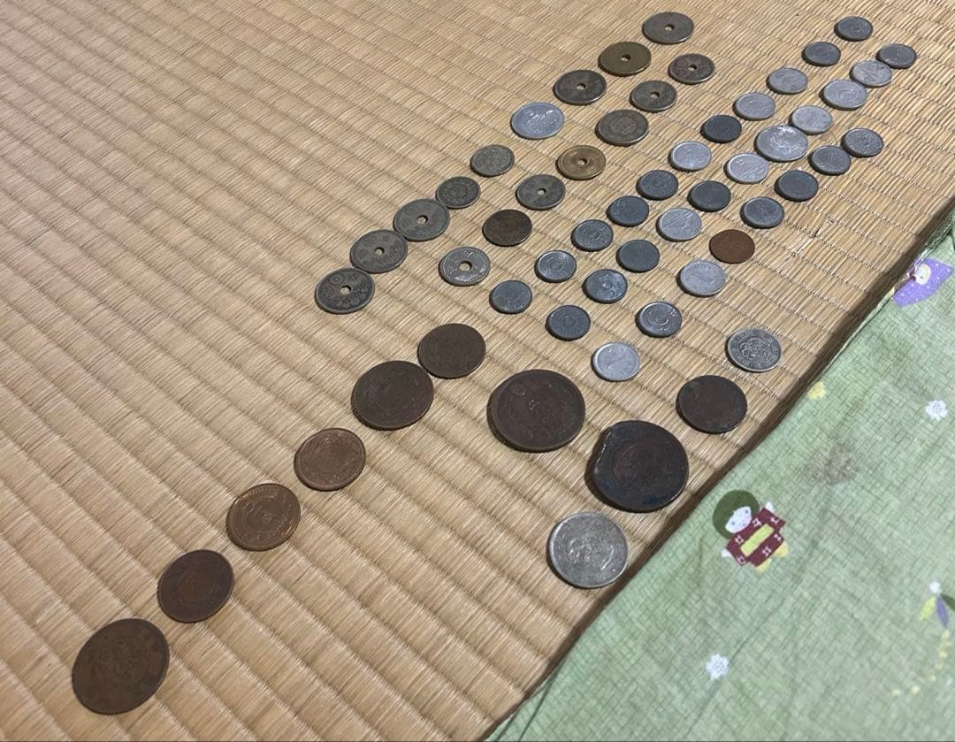 昭和レトロ 小型十銭 一銭 二銭 半銭 銀貨 など セット