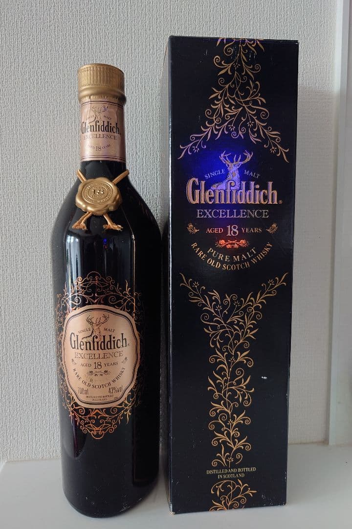 未開封Glenfiddich Excellence 18年 専用ボックス付き