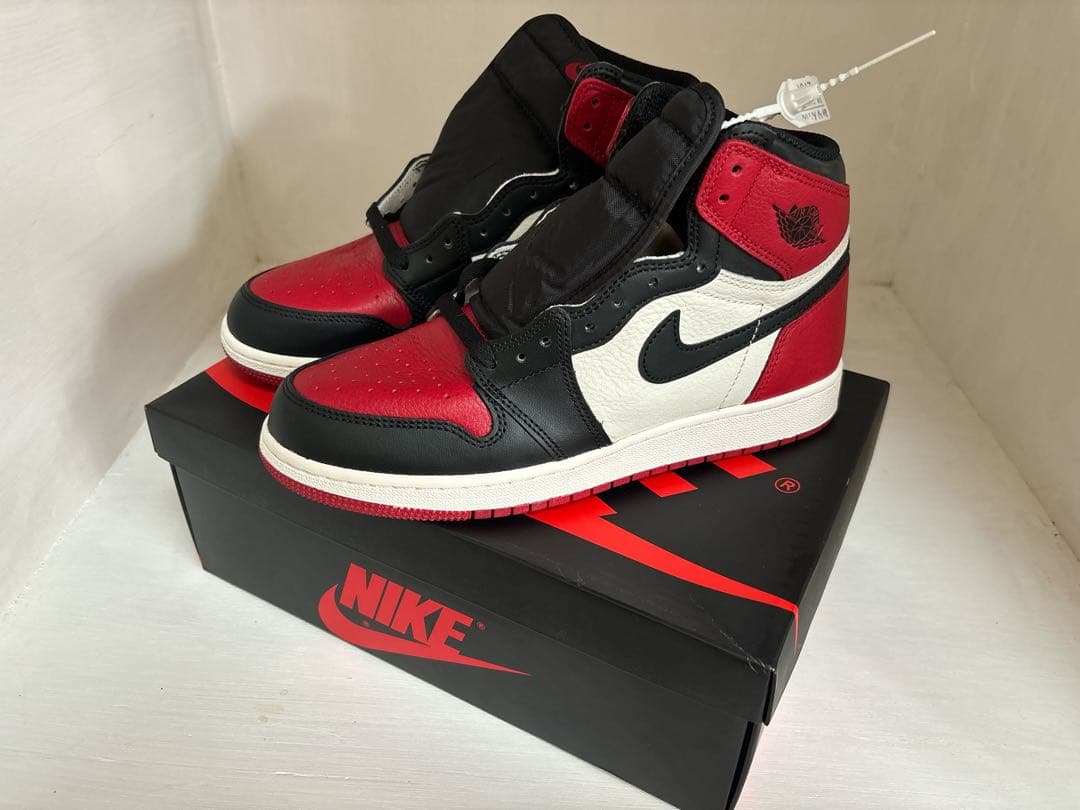 シューズ(女性用) NIKE GS AIR JORDAN RETRO HIGH BRED TOE