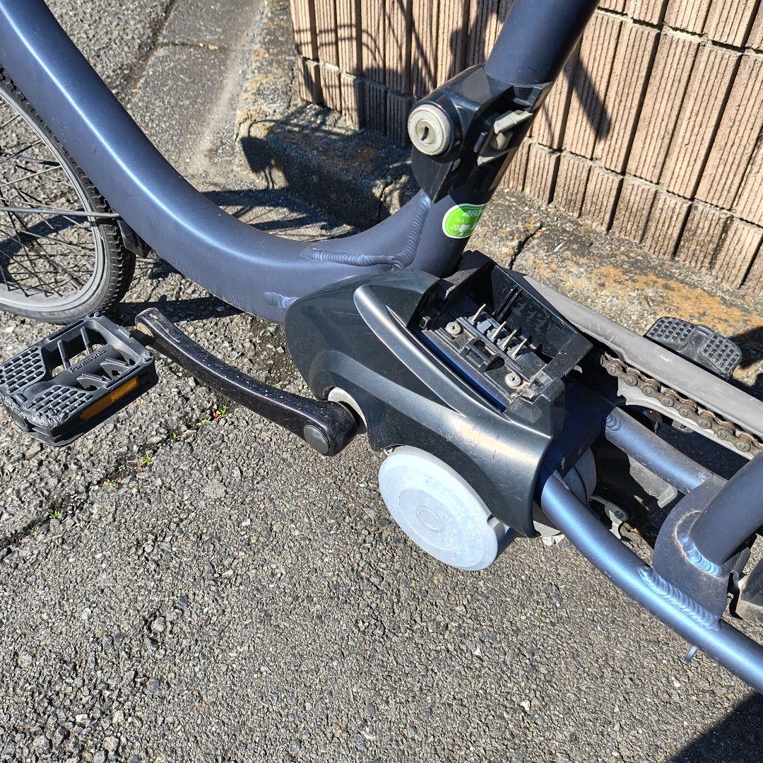 電動アシスト自転車 シティタイプ グレー 前バスケット付き