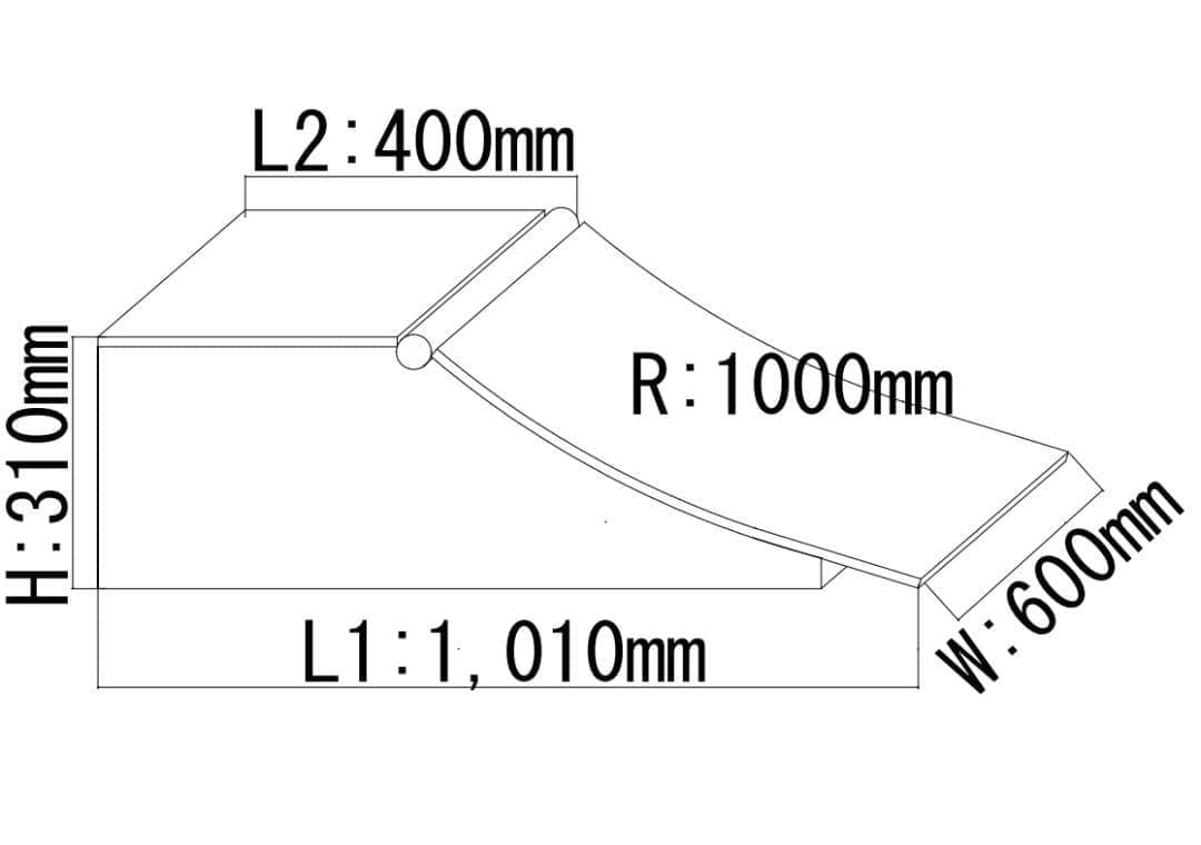 Shl2台セット すぐにお届け送料込スケボーランプ完成品 高さH300mm