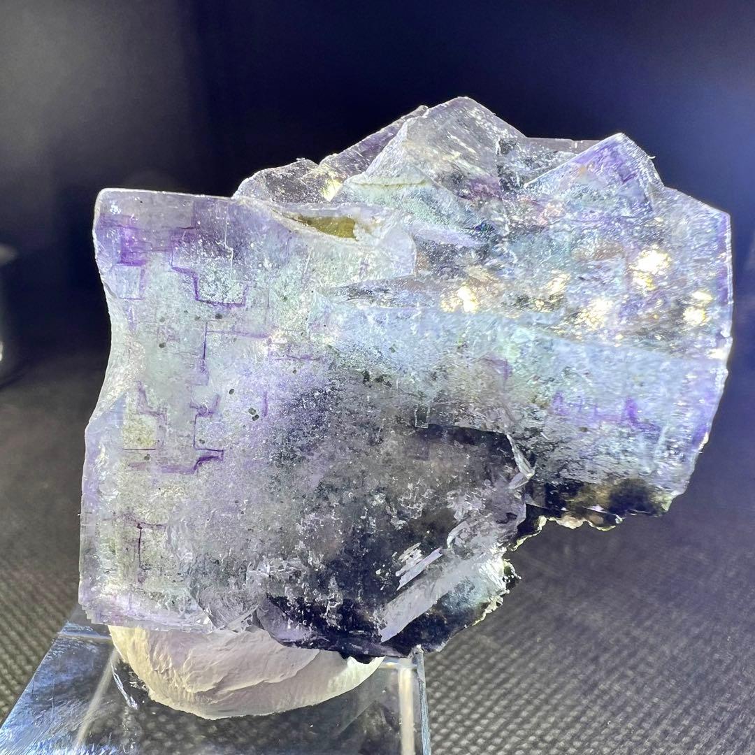 ヤオガンシャン産　スーパークリア　ブルーパープルファントム　フローライト