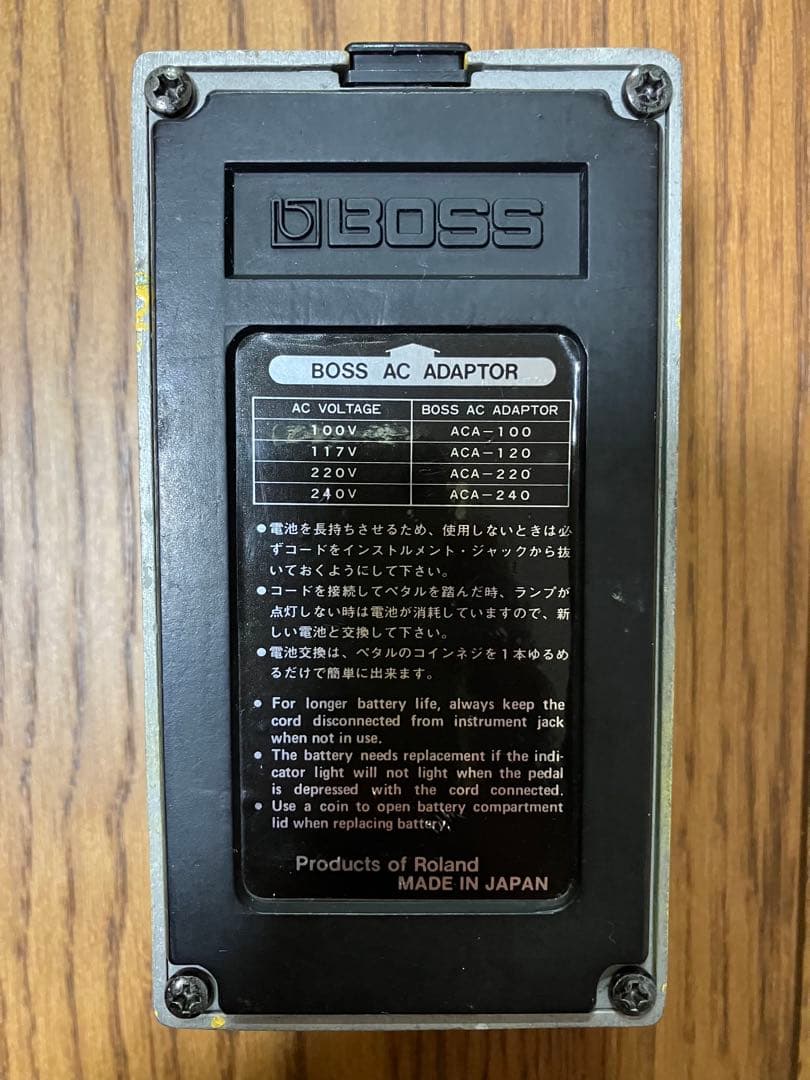 BOSS Over Drive OD-1 銀ネジ 全角ハイフン JRC45580
