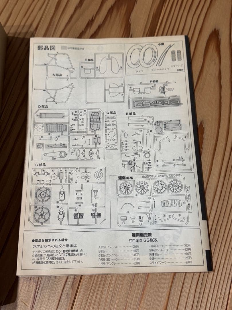 湘南爆走族 GS400 改 内袋未開封　箱傷　プラモデルキット　湘爆