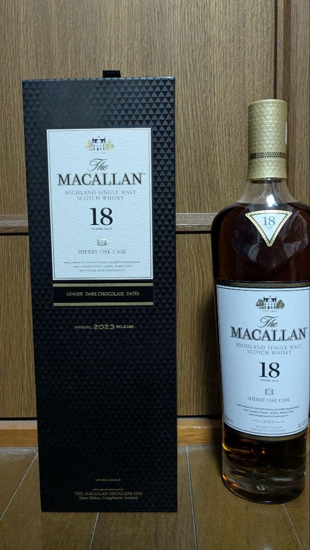 The Macallan18年シェリーオークシングルモルトウイスキー 700ml