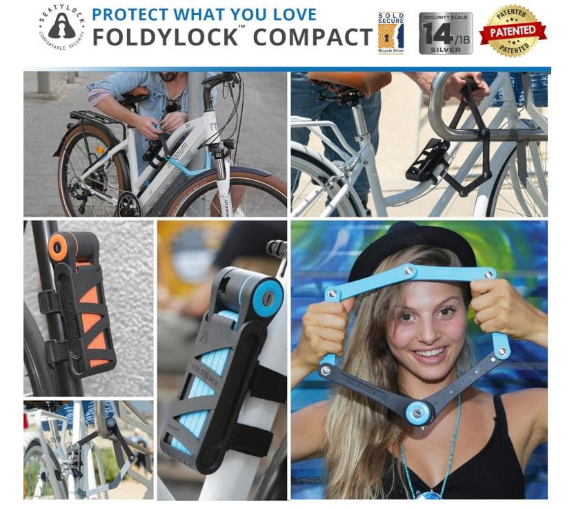 SEATYLOCK FOLDYLOCK コンパクト青 自転車用ロック