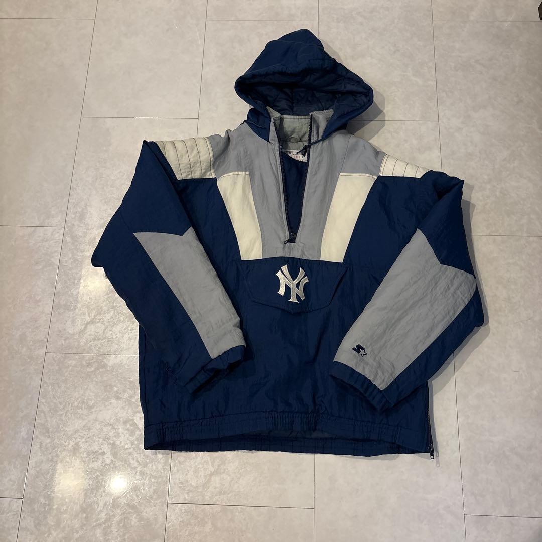 Yankees フード付きジャケット ネイビー