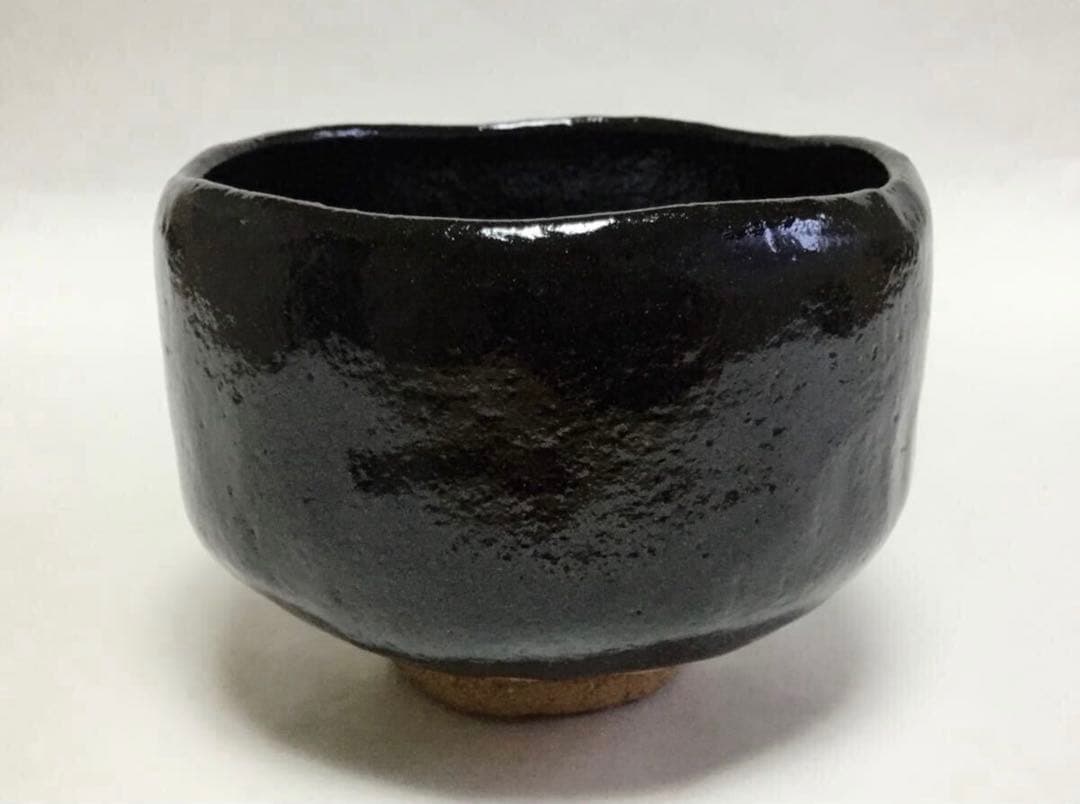 茶道具 黒茶碗 古物品 川崎和楽 木箱入