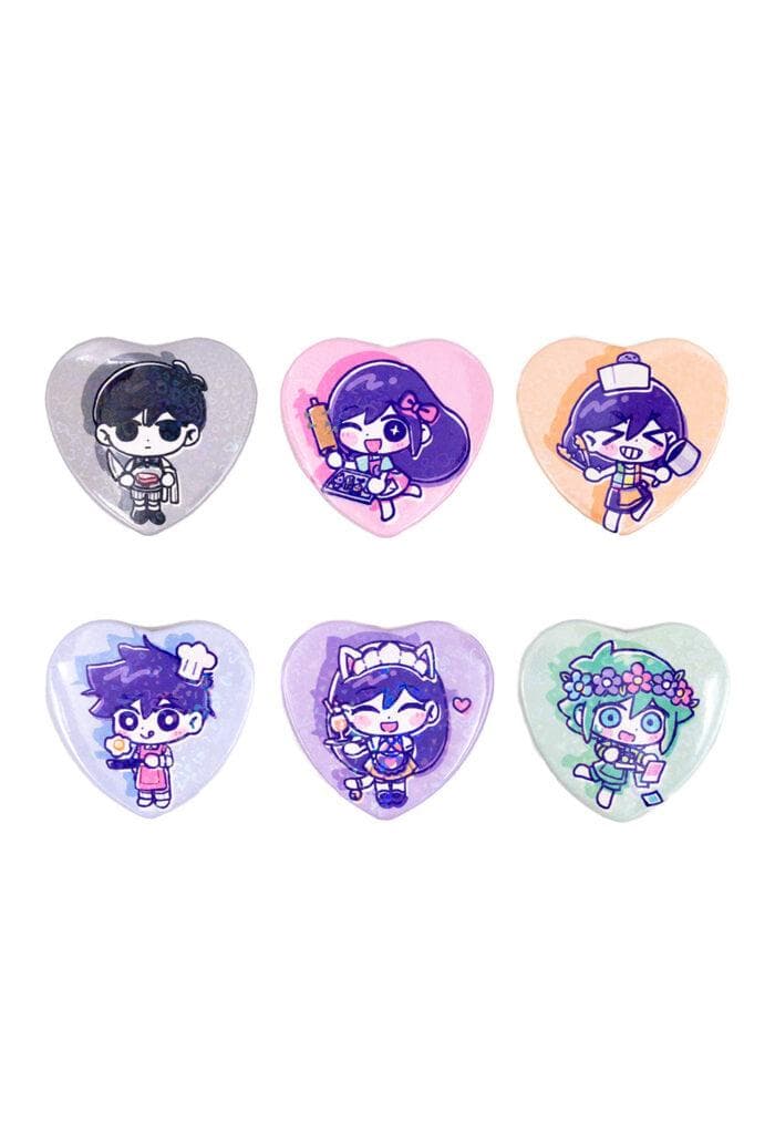 OMORI×Requiem Cafe Heart Button Pin