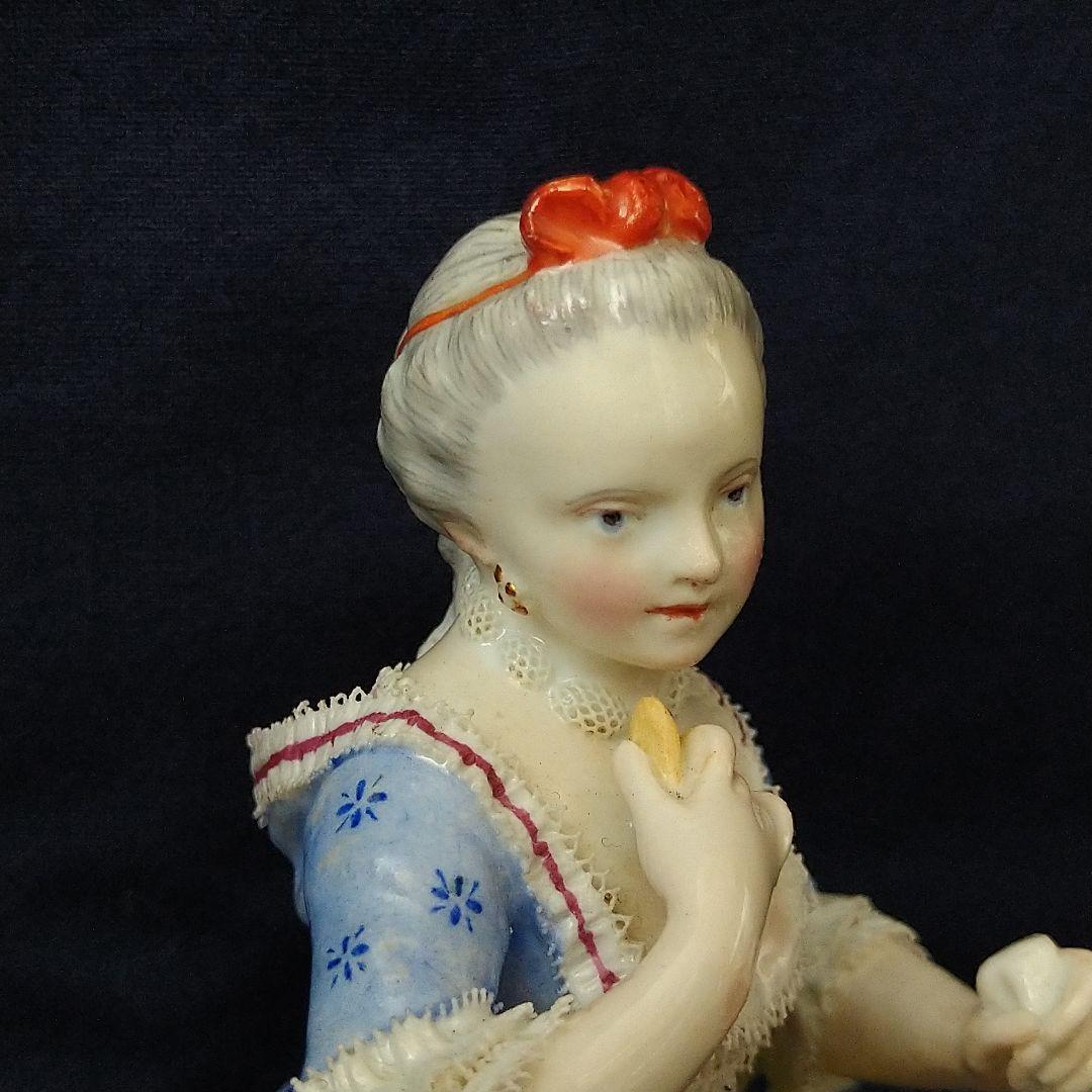 ✤1924年以前マイセン(Meissen)フィギュリン『五感の寓意(味覚)』
