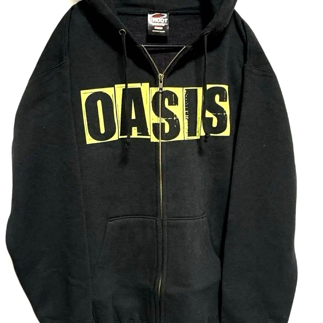オアシス oasis フーディ　　　　　　　　　　　　　　ジップパーカー 黒 M