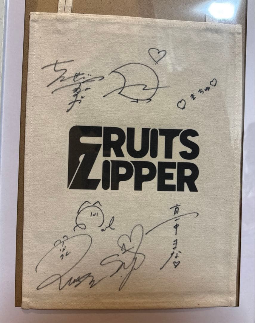 FRUITS ZIPPER 全メンバーサイン入りファブリックポスター