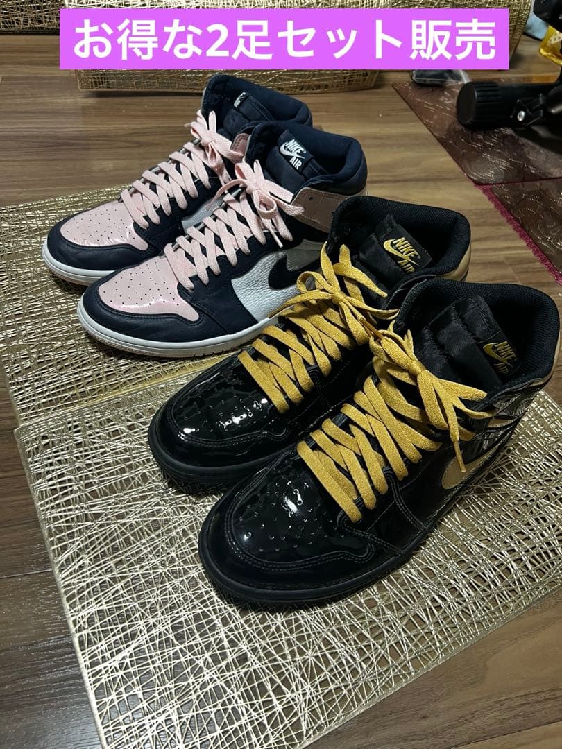 シューズ(男性用) Air Jordan 1 High OG Black-lic Gold