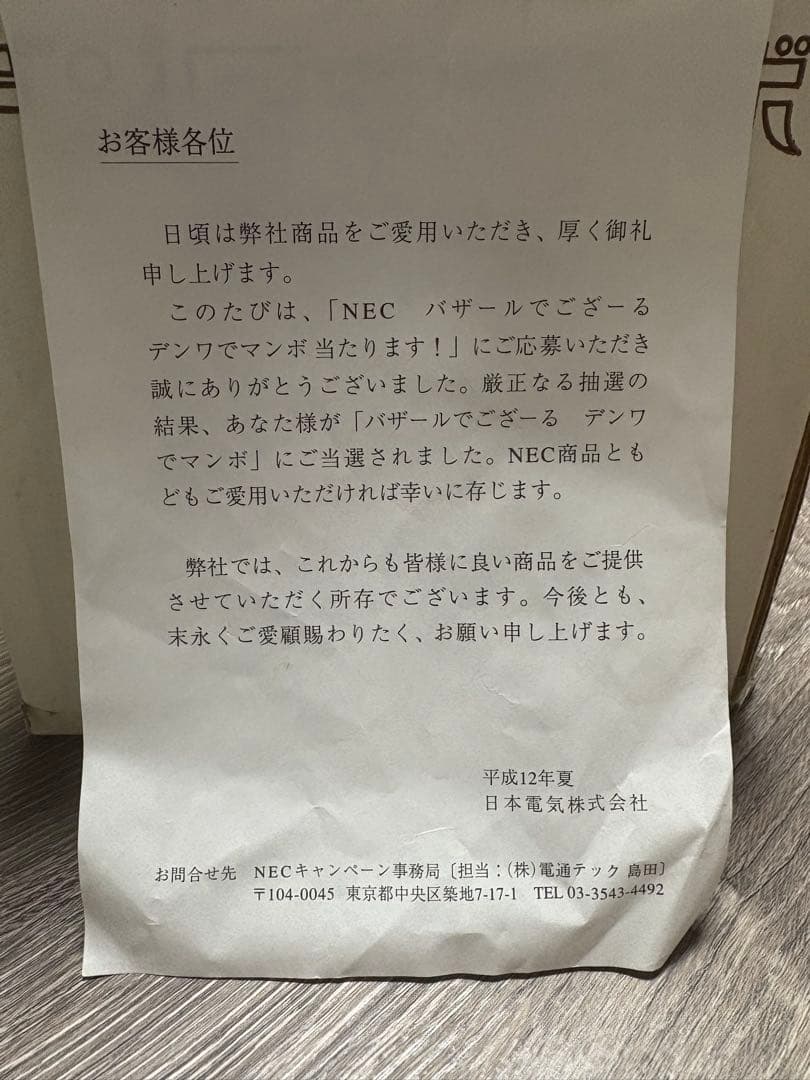 2000年　NEC当選した、歌う バザールでござーる