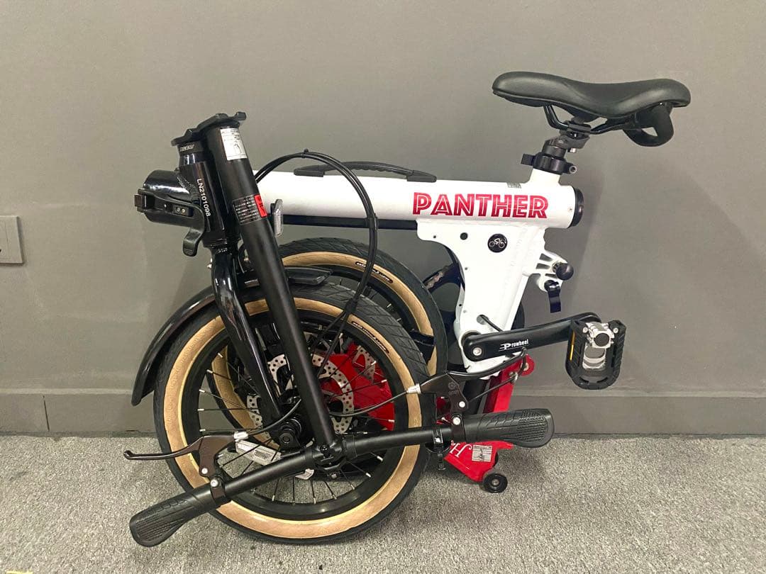 16インチ 軽量アルミPANTHER 三折りたたみ自転車 シングルスピード