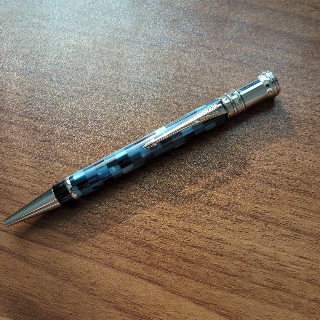 PARKER パーカー ボールペン デュオフォールド チェック ブルー