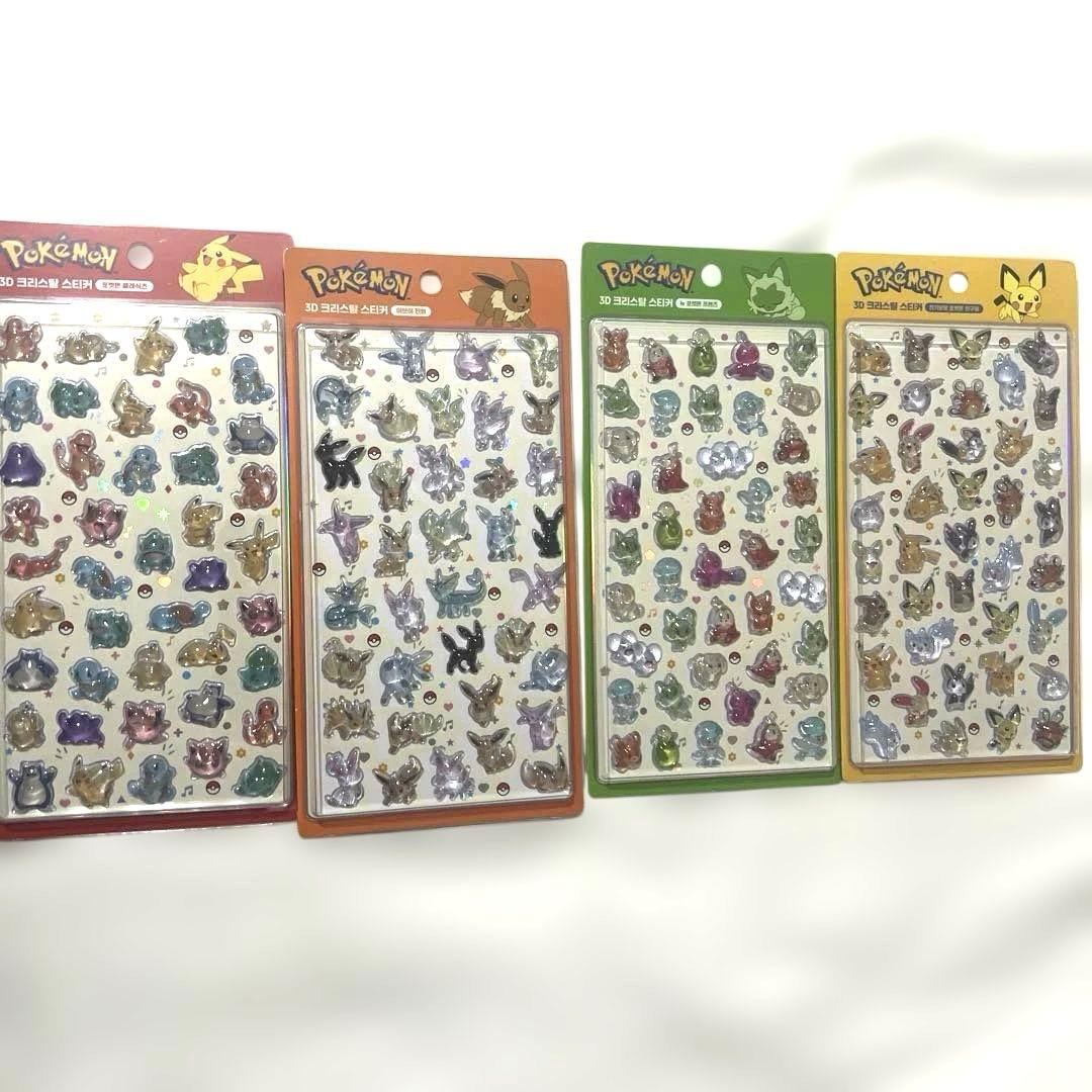 Pokémon　韓国限定　ボンボンドロップシール　全4種