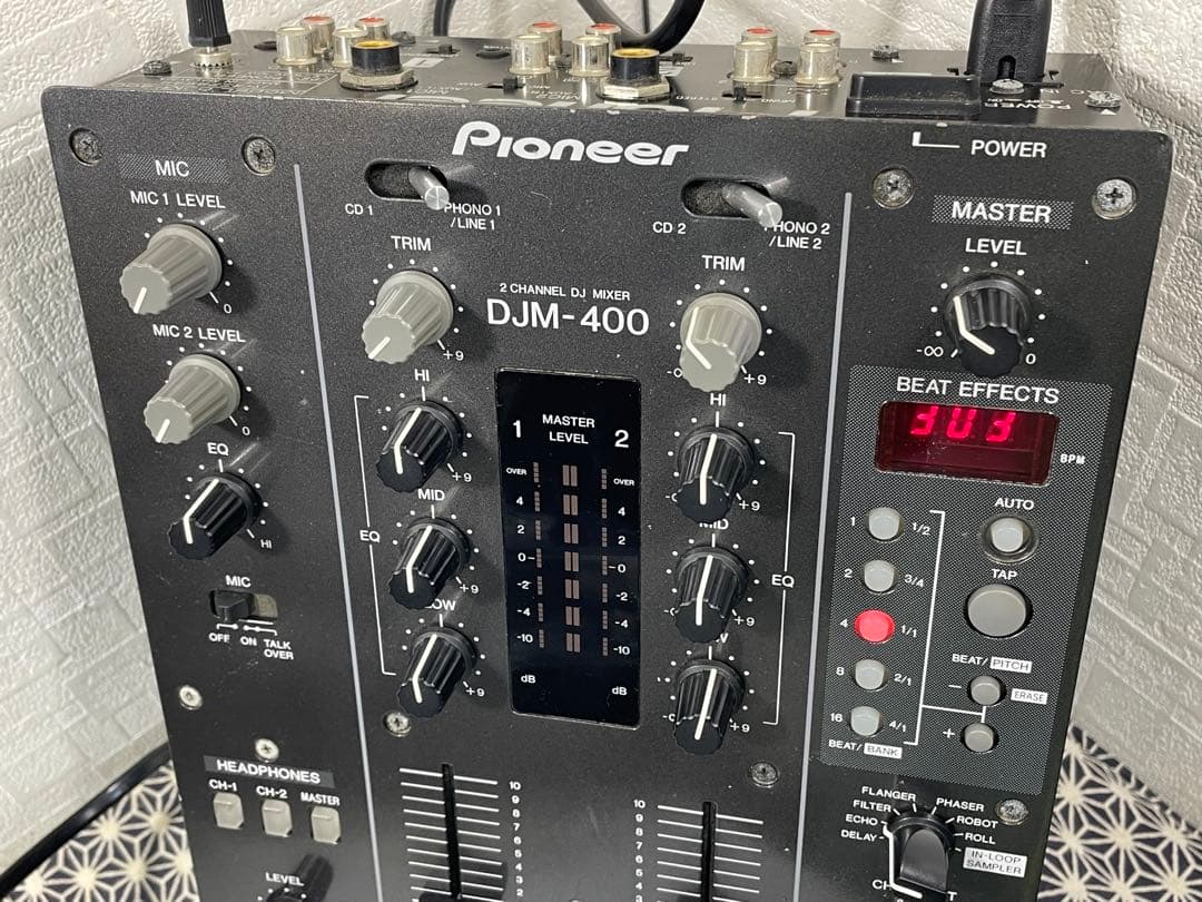pioneer dj パイオニア　DJM-400 縦フェーダメンテ　横新品