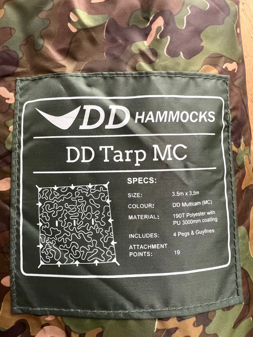 未使用 DD HAMMOCKS DD Tarp 3.5×3.5 マルチカム