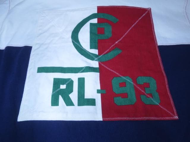 実寸 XL 90s ラルフローレン RL-93 CP ラガーシャツ