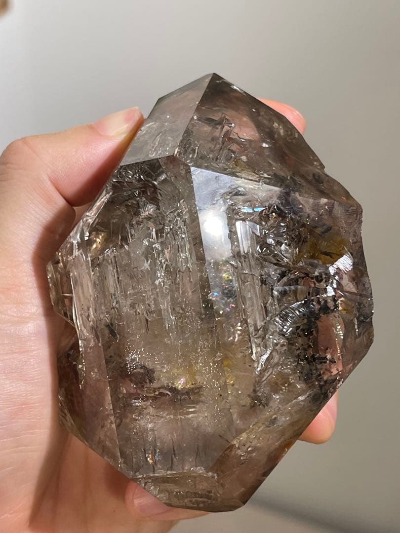 【博物館級】巨大　ハーキマーダイヤモンド 二連晶　鉱物　鉱物標本　天然石　原石