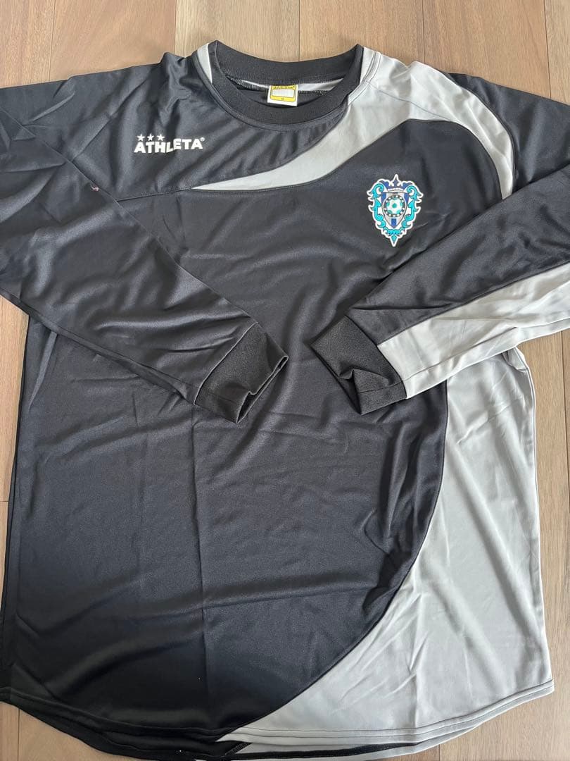 ATHLETA 長袖シャツ 黒 グレー サイズ0 アビスパ福岡練習着