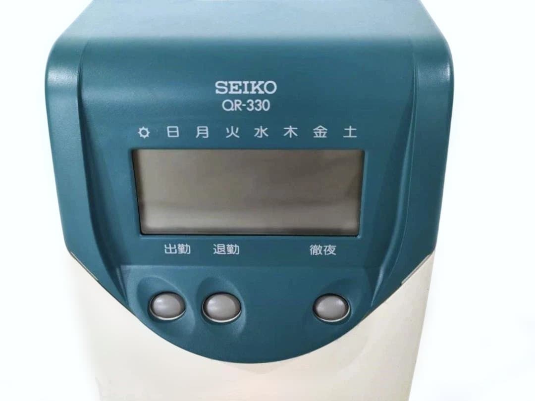 ★美品 清掃済SEIKO タイムレコーダー QR-330 + 新品カード20枚