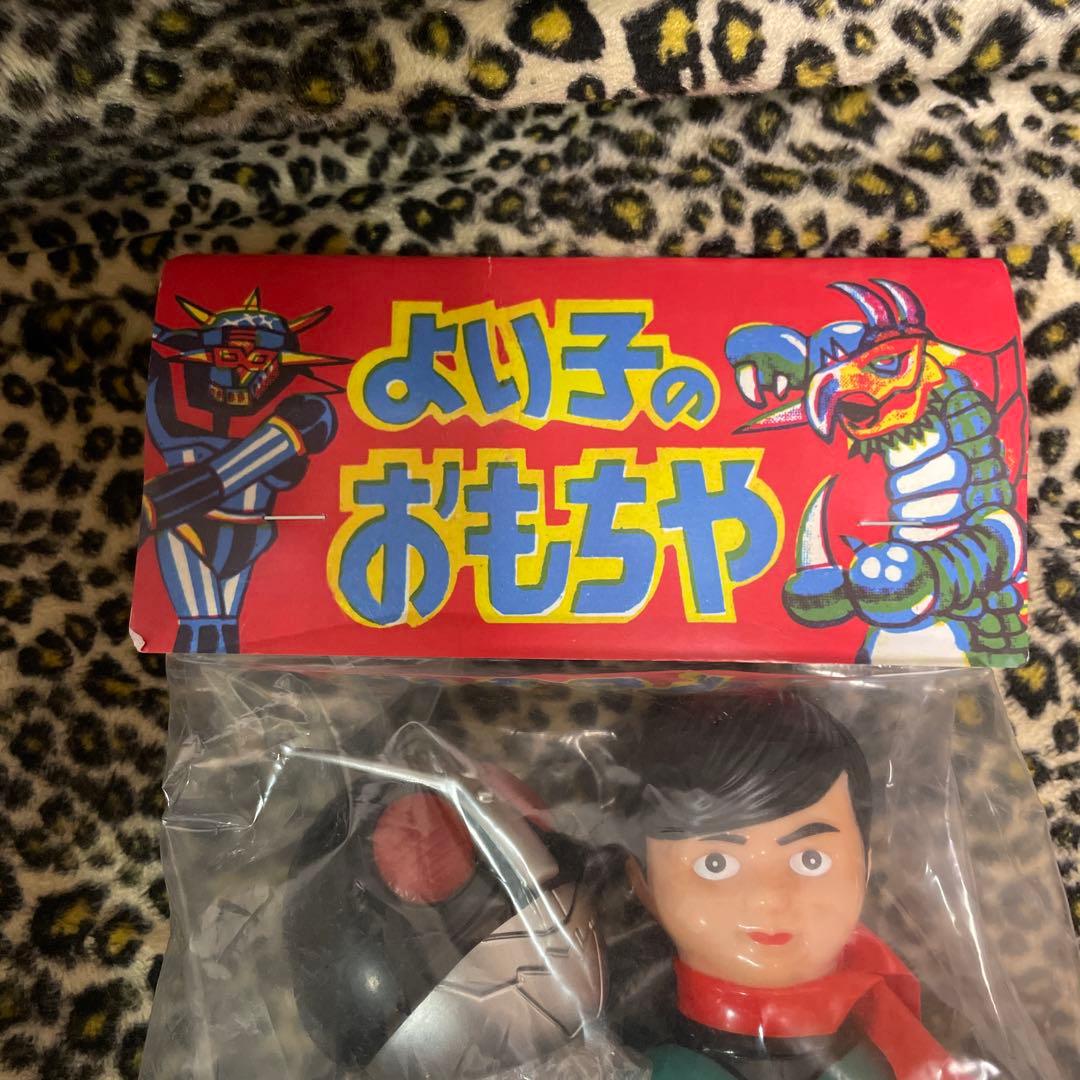 値下げ 仮面ライダー 面取れ ソフビ 25㎝ ライダー 無版権 no.2 黑色