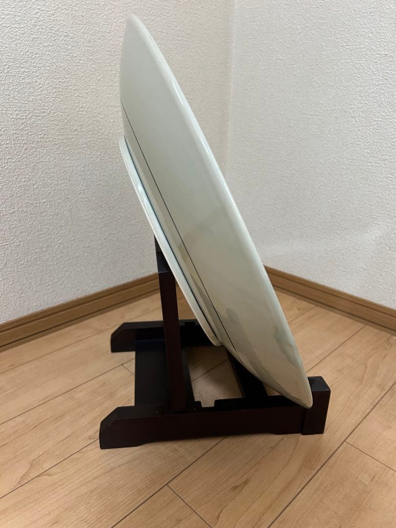 有田焼 円左エ門 南蛮船 大皿 直径約46cm／皿立て・箱付／店舗・床の間飾り