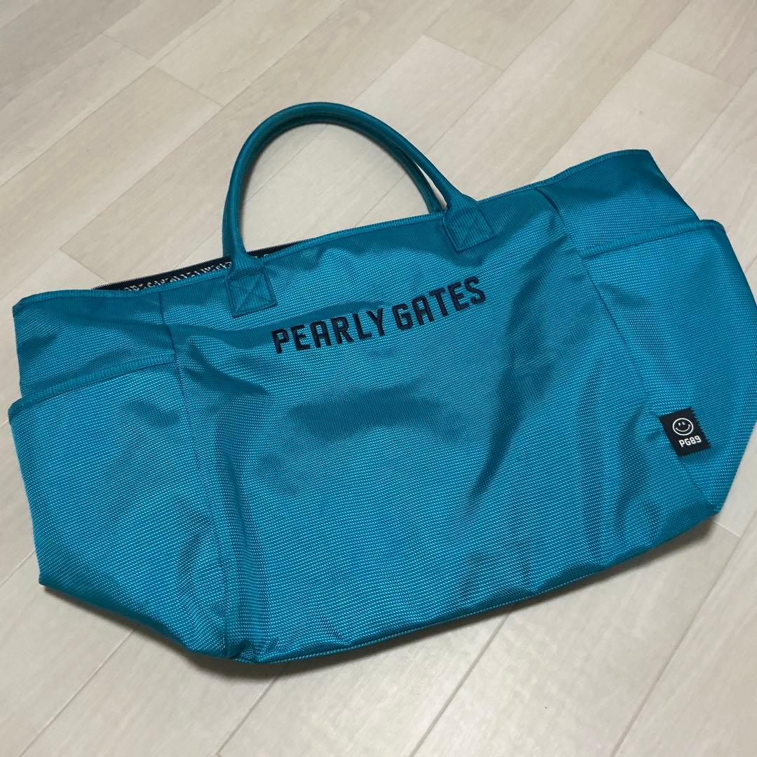 PEARLY GATES 大型トートバッグ 美品 ターコイズ