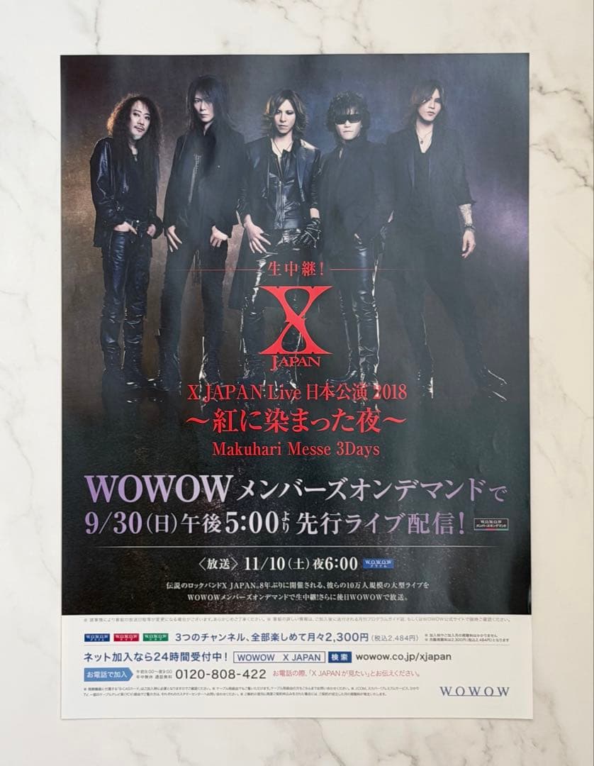 【セット売り】X JAPAN YOSHIKI プラチナVIPグッズ フライヤー等