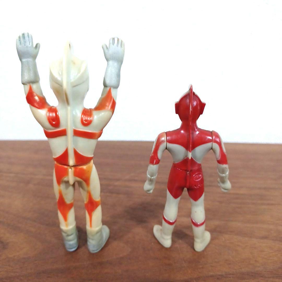 当時物ポピー製　ウルトラマン＆ウルトラマンA　希少ソフビペンダント頭部穴付き