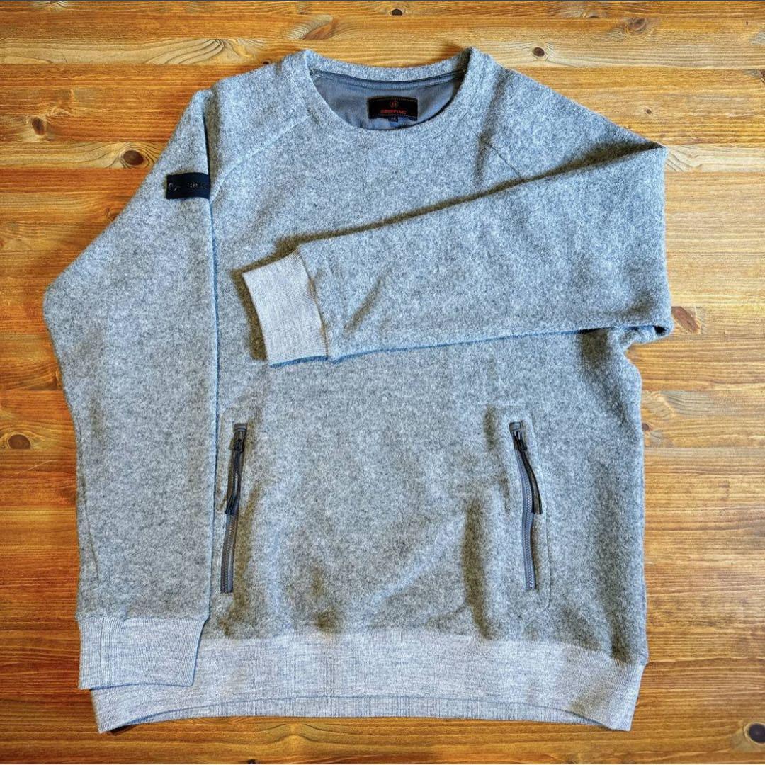 メンズウェア BRIEFING HOL MENS WOOL GAUZE CREW NECK