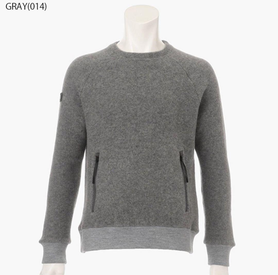 メンズウェア BRIEFING HOL MENS WOOL GAUZE CREW NECK