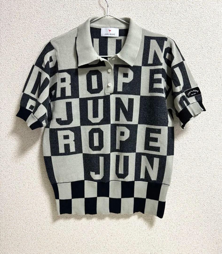 新品未使用●JUN&ROPE ポロシャツL ベージュグレー　ジュンロペ