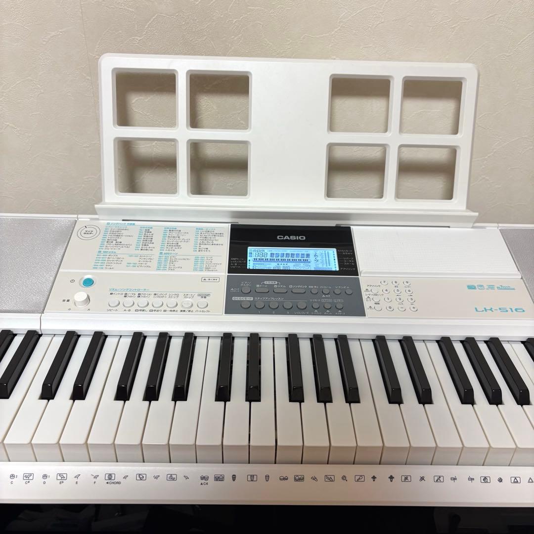 【極美品】カシオ CASIO 光ナビゲーション キーボード LK-516 楽譜付