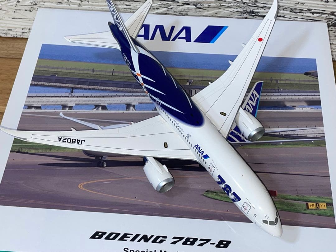全日空商事 1/200 ANA B787-8 特別塗装 NH20051 木製台座