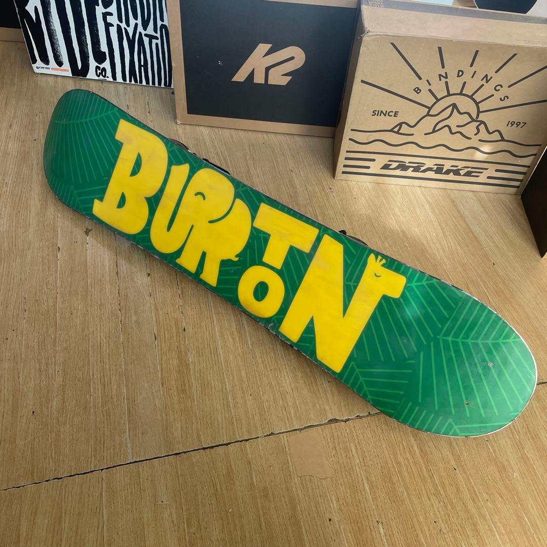 BURTON　キッズスノーボードセット　100cm　バートン　バイン付3点セット