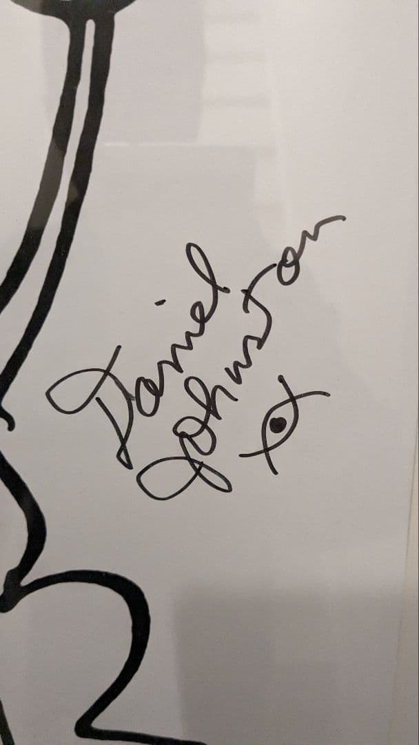 ダニエル・ジョンストン　サイン入りアート