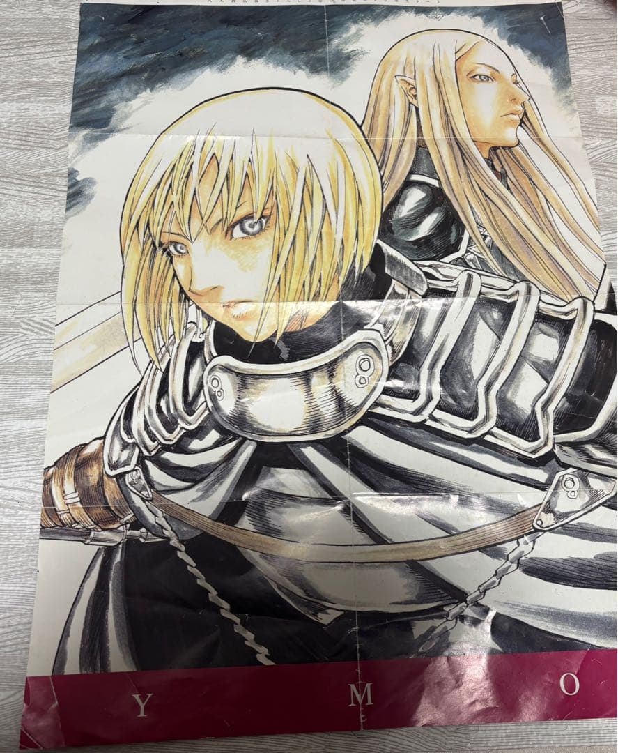 CLAYMORE ポスター 2枚 稀少品【折れ・破けあり/ダメージあり】