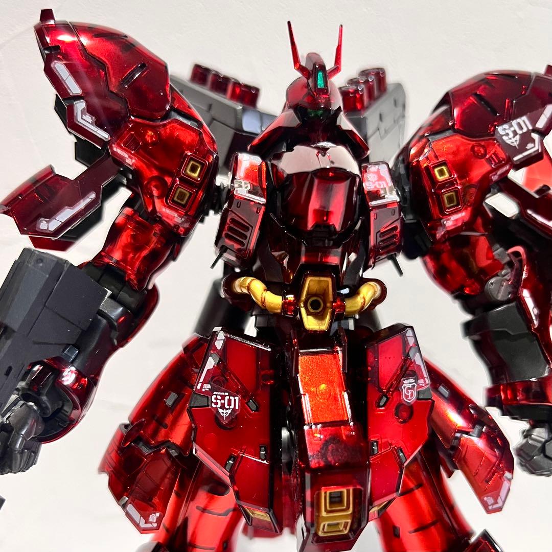 RG 1/144 サザビー メカニカルコアメッキ 完成品　水転写デカール付き
