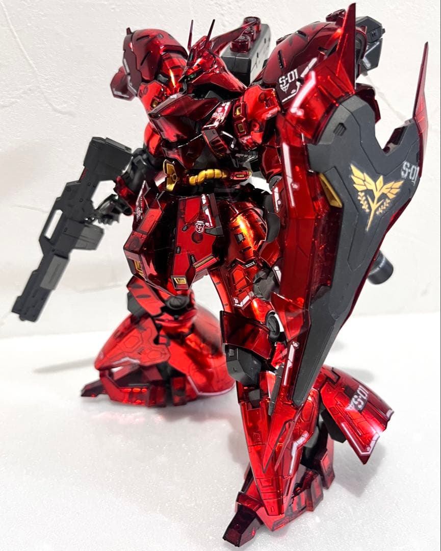 RG 1/144 サザビー メカニカルコアメッキ 完成品　水転写デカール付き